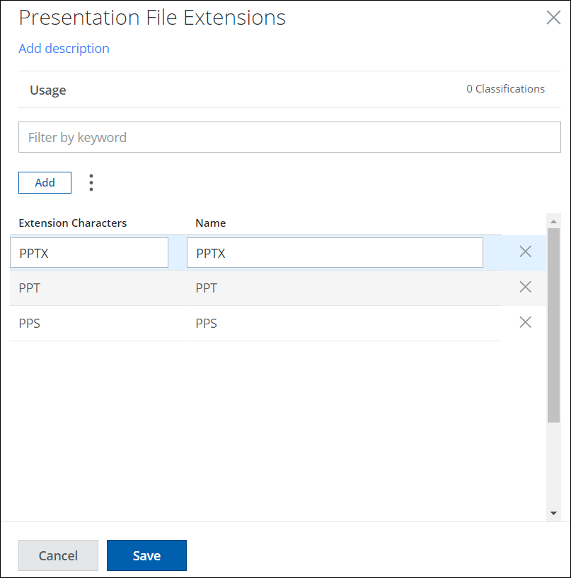 Create A Classification Using File Extensions Skyhigh Security